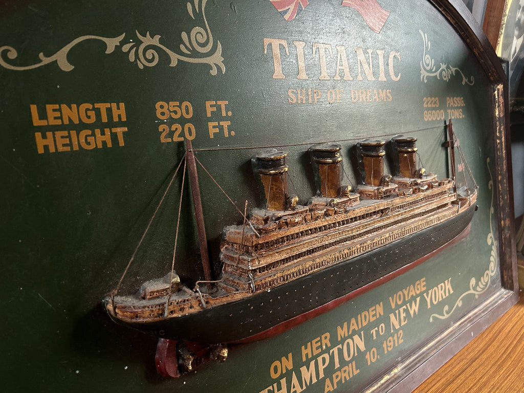 ICONIC TITANIC SHIP in an abstract wooden wall art design ... very coo ...